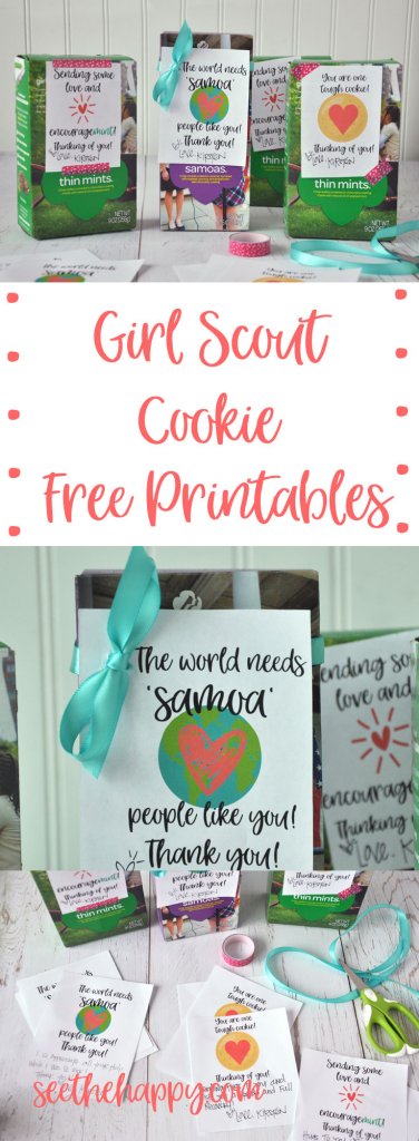 Girl Scout Cookie Free Printables - a fun way to brighten someone's day
