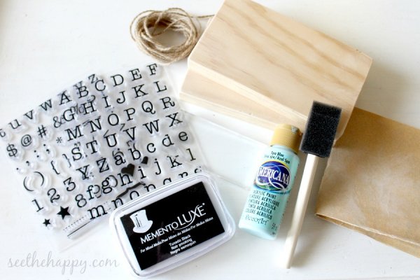 Farmhouse Stacked Book Decor- DIY - See the Happy